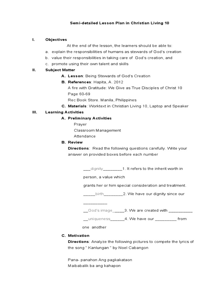 Lesson Plan in Values Education | PDF | Pedagogy | Teaching