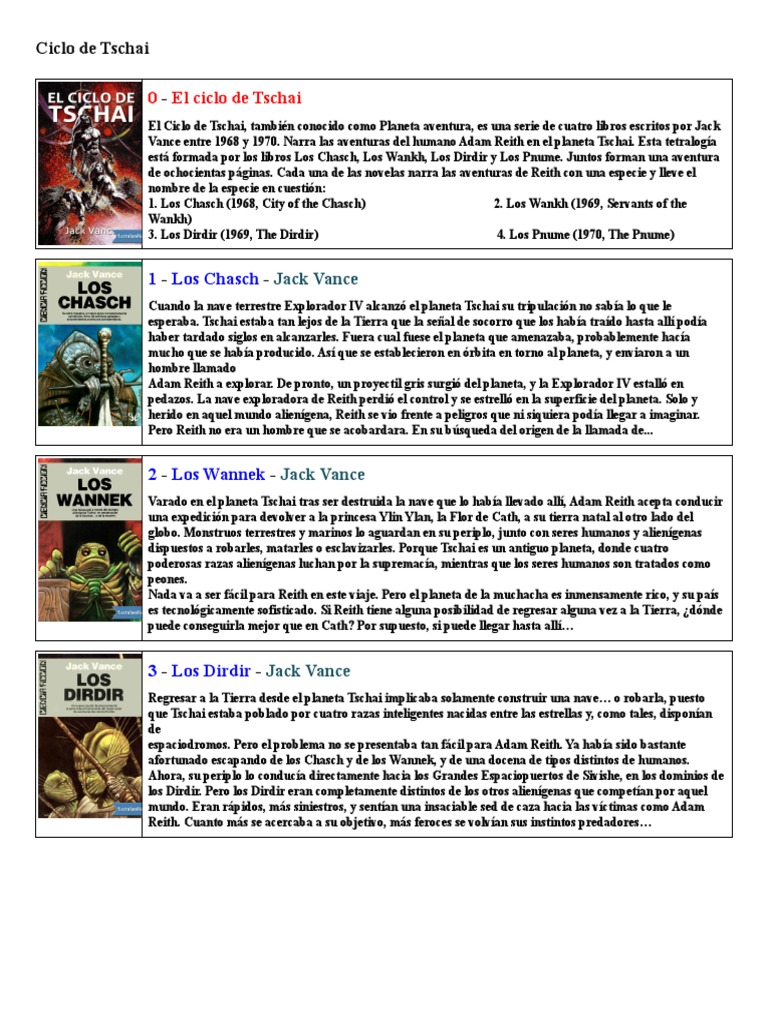 Ciclo de Tschai: Aventuras de Adam Reith | PDF | Vida extraterrestre