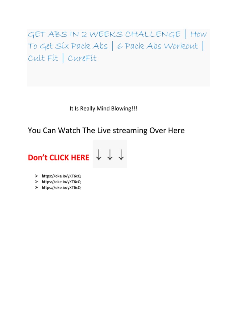 Get Abs in 2 Weeks Challenge | PDF