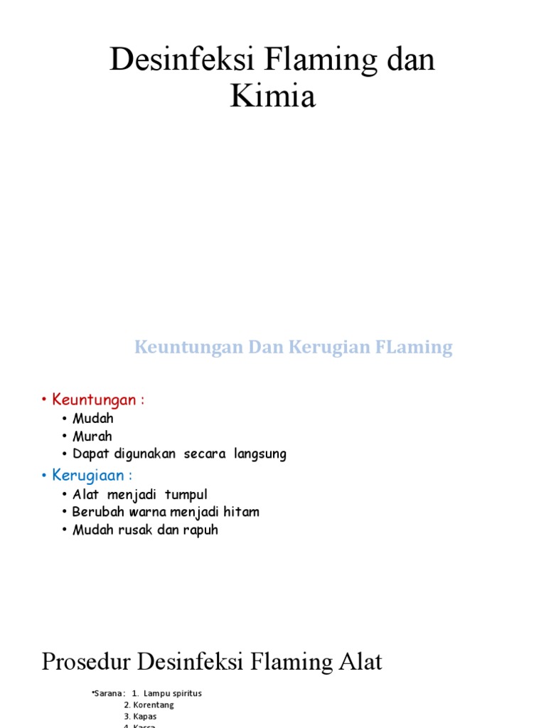 Desinfeksi Kimia Dan Flaming | PDF