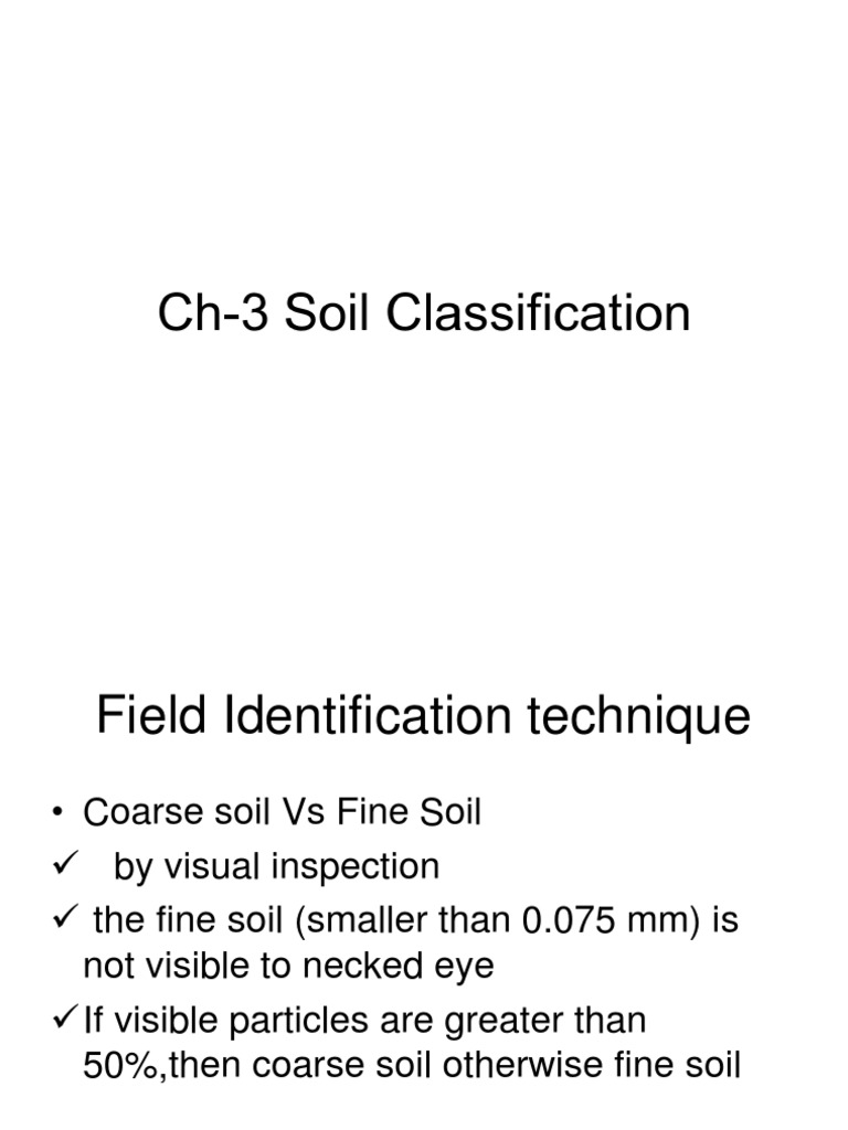 CH 3.soil Classification | PDF | Sand | Silt