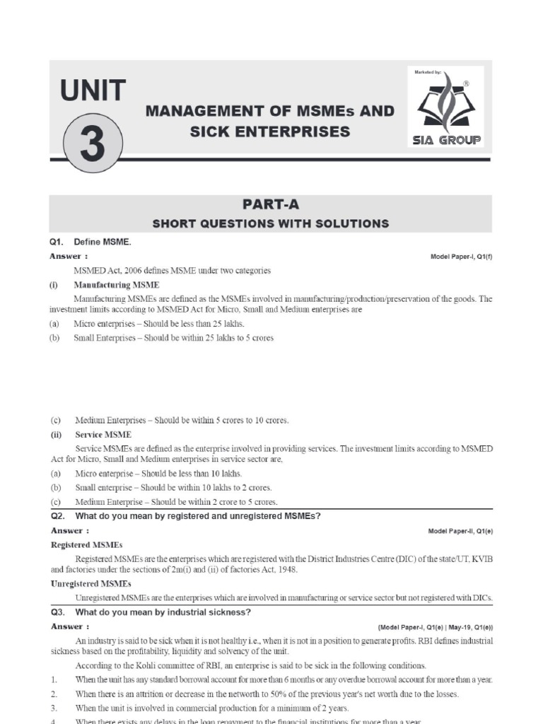 Unit 3 Entrepreneurship | PDF