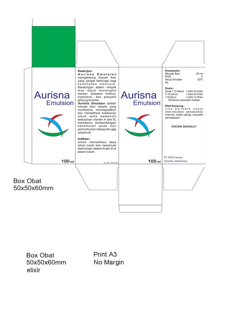 Contoh Design Box Untuk Obat | PDF