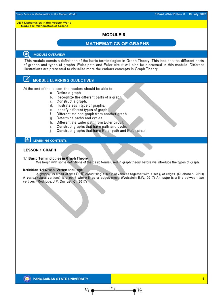 Module Overview: GE 7 Mathematics in The Modern World Module 6 ...