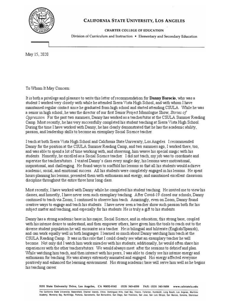 Letter of Recommendation Charlene Fried Barocio-3 | PDF