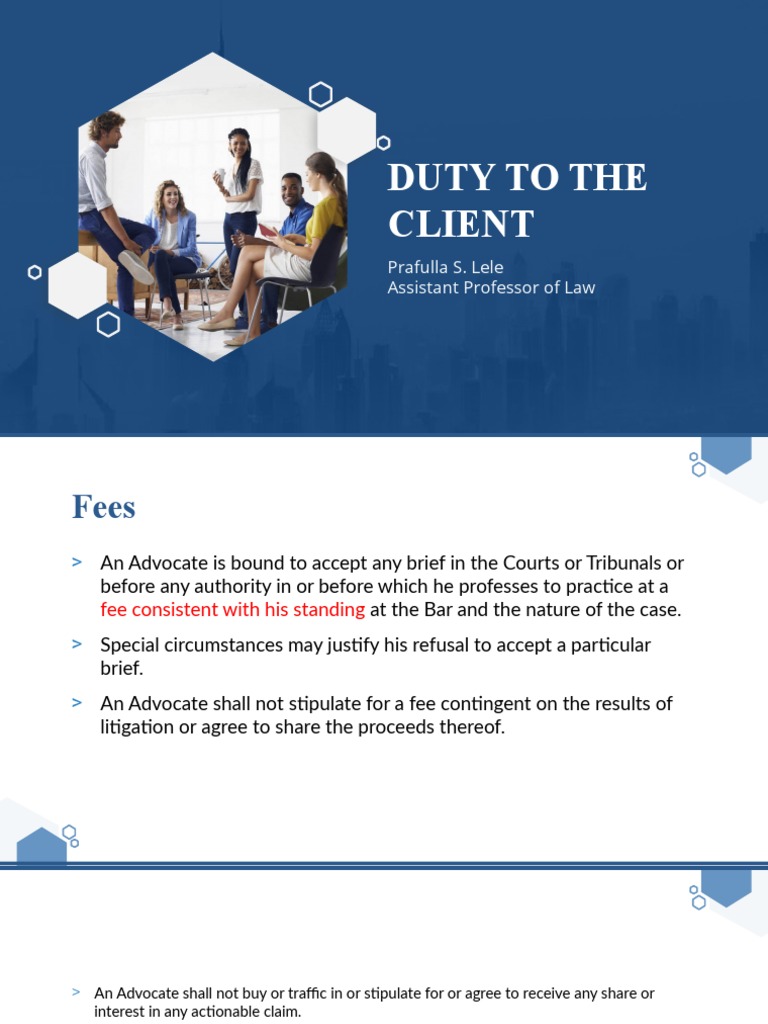 Duty To The Client | PDF | Advocate | Expense