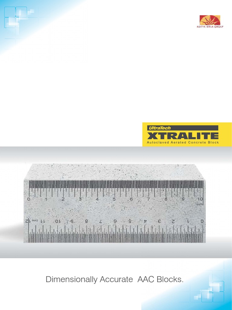 UltraTech XtraLite AAC Blocks Overview | PDF | Concrete | Building ...