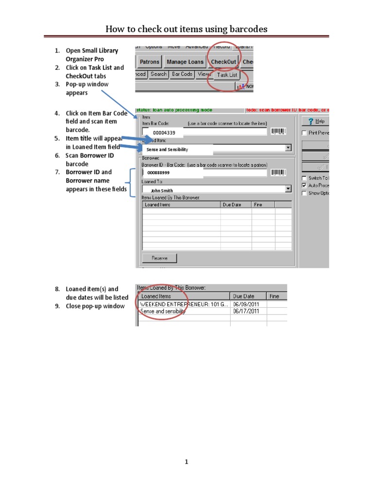 Barcode Checkout Process Guide | PDF