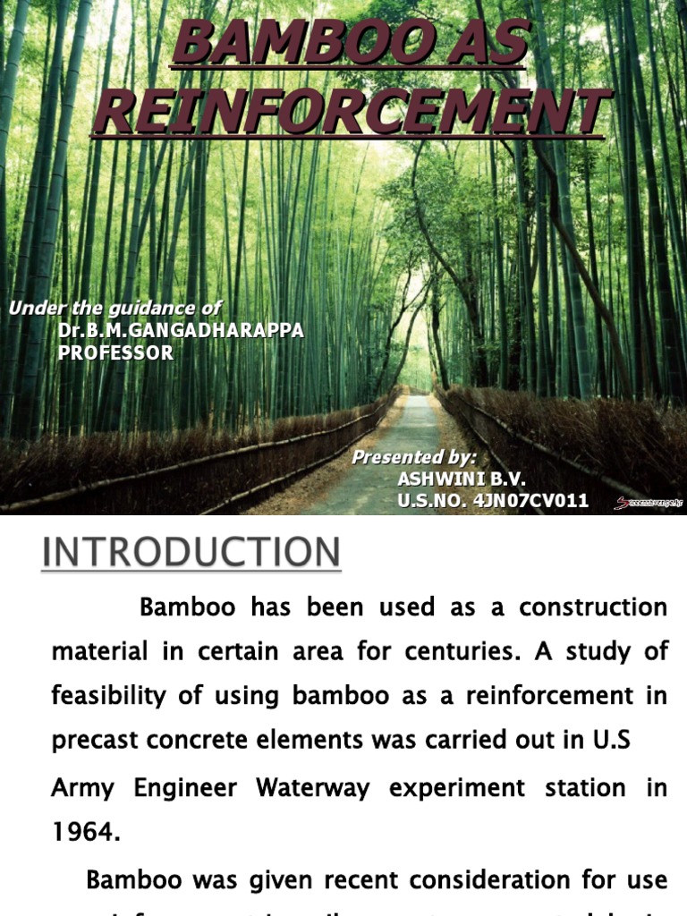 Bamboo Reinforcement in Concrete | PDF | Strength Of Materials | Concrete