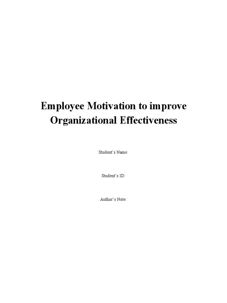 Employee Motivation | PDF | Motivation | Motivational