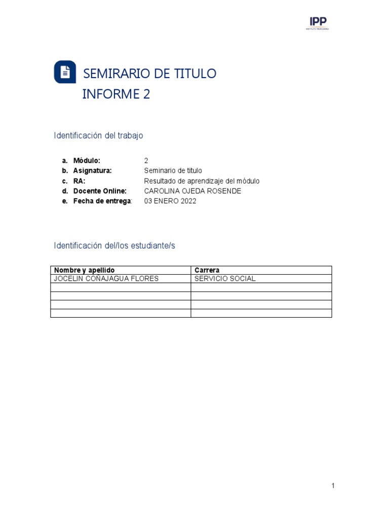 JOCELIN COÑAJAGUA Informe2 Seminario de Titulo | PDF | La violencia contra las mujeres ...