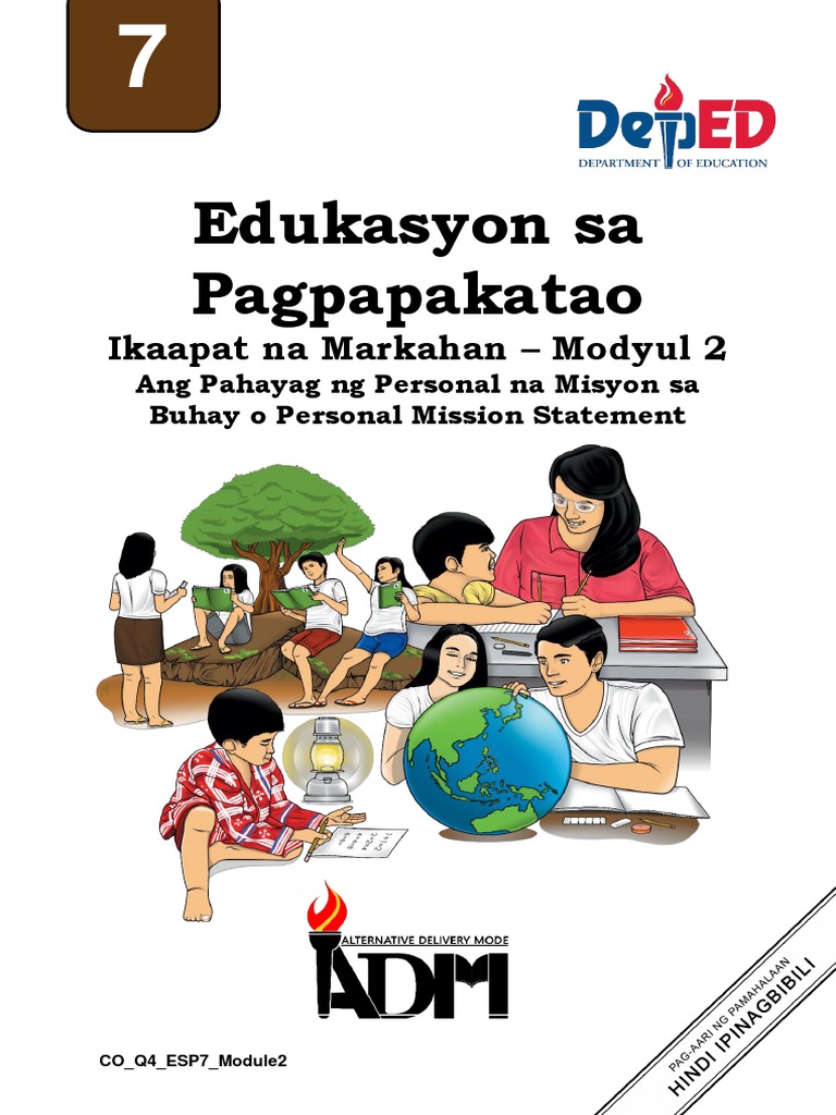 ESP 7 Q4 W2 Module 2 CO AngPahayagngPersonalnaMisyonsaBuhayoPersonalMissionStatement | PDF