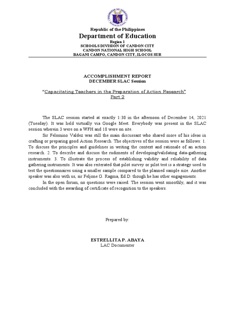 Department of Education: Republic of The Philippines | PDF | Teachers ...