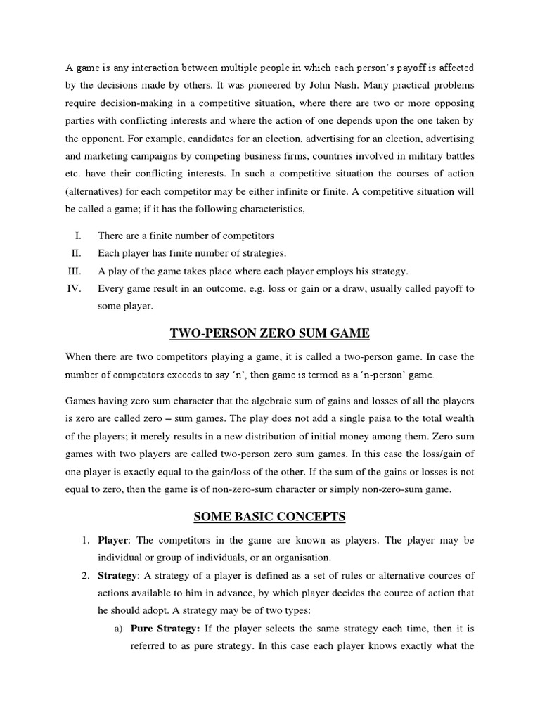 Game Theory | PDF | Game Theory | Mathematical And Quantitative Methods (Economics)