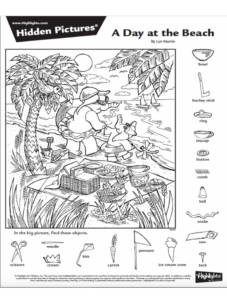 Hidden Pictures Beach | PDF