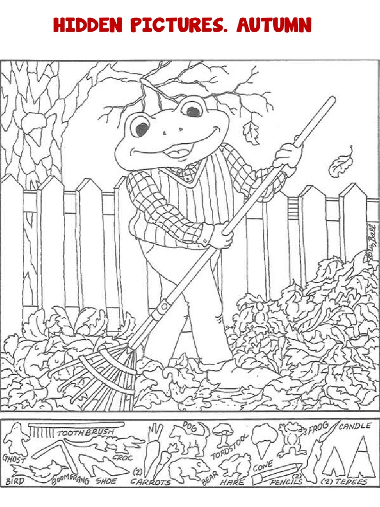 Hidden Pictures. Autumn Frog | PDF