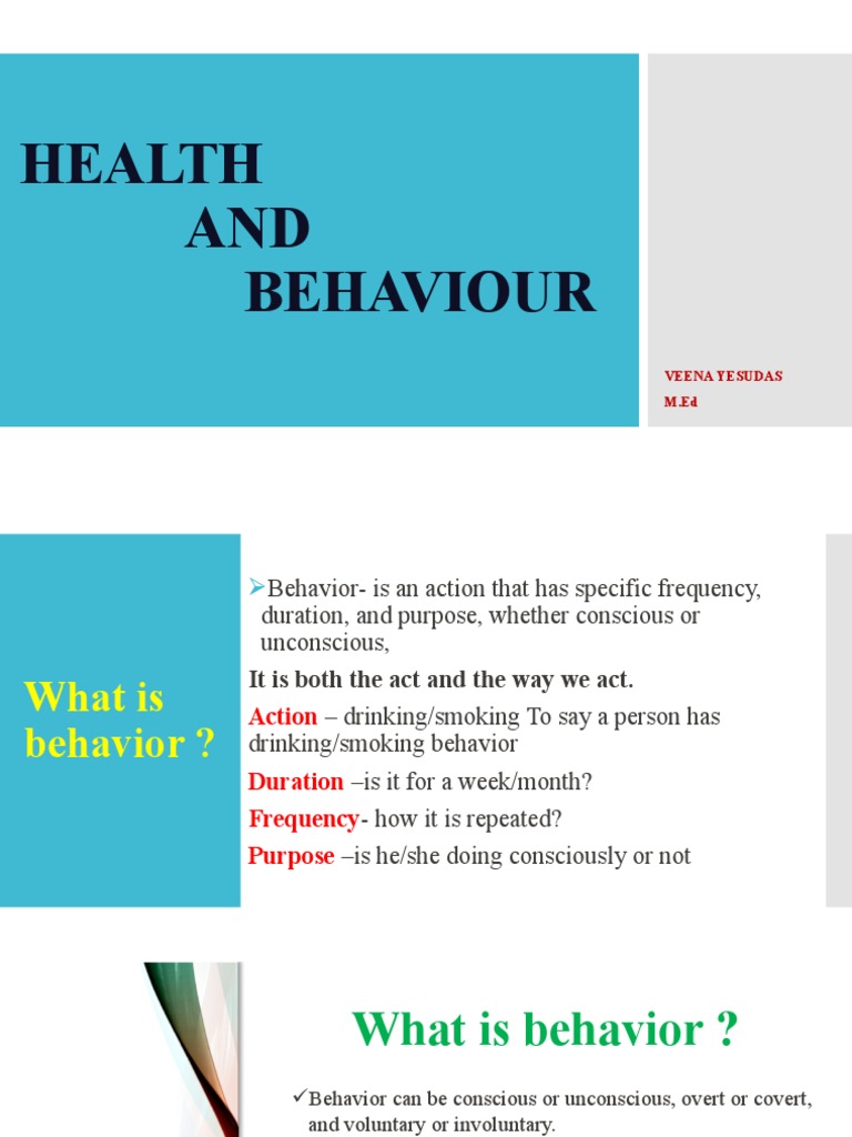 Powerpoint Health and Behavior | PDF | Behavior | Violence