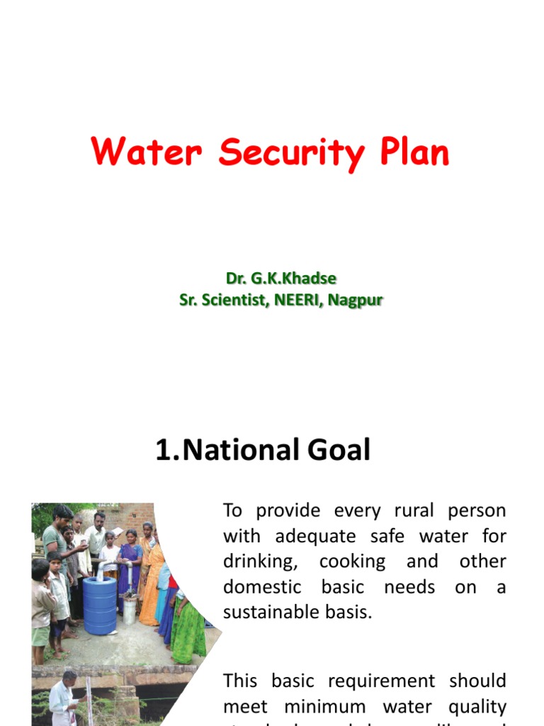 Water Security Plan | Download Free PDF | Survey Methodology | Drinking ...