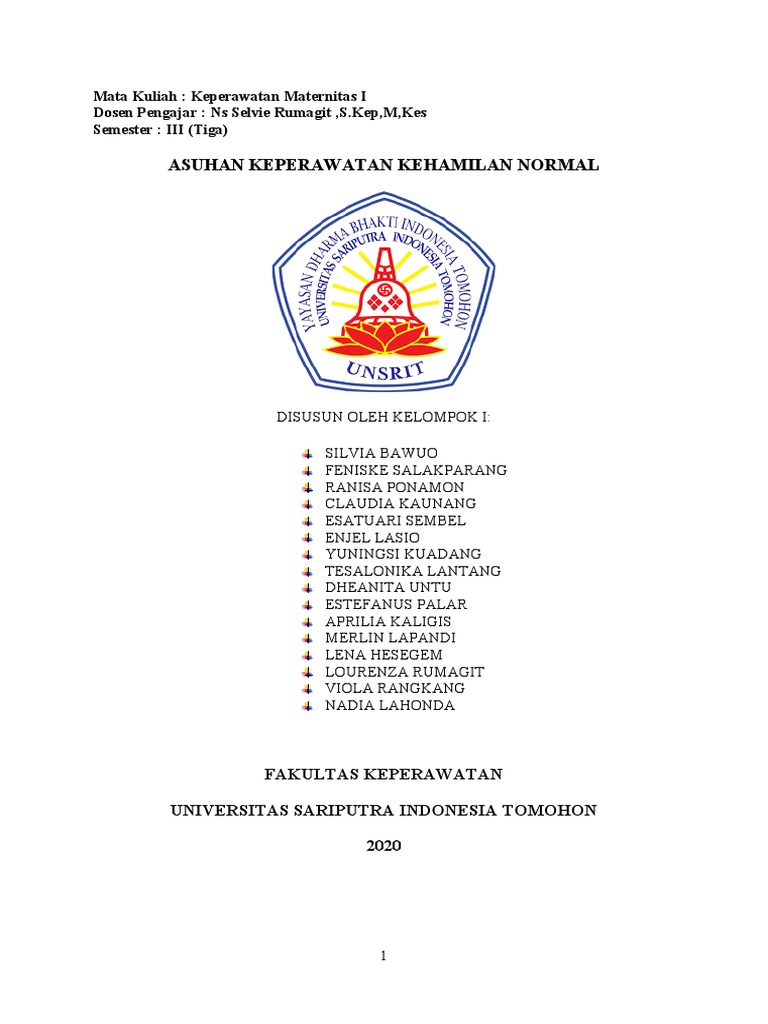 Askep Kehamilan Normal Kel 1 | PDF