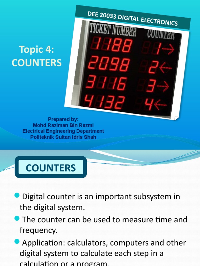Topic 4 - Counters | PDF