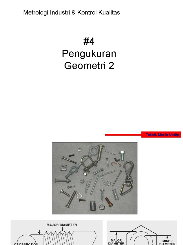 #4 Pengukuran Geometri 2: Metrologi Industri & Kontrol Kualitas | PDF ...