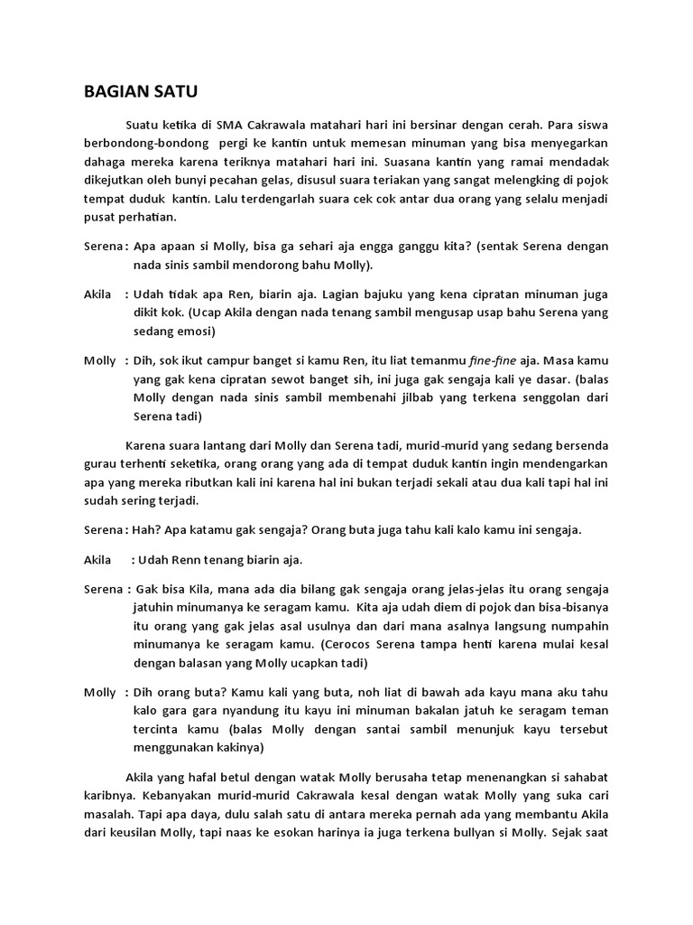 Naskah Film XI MIPA 1 - Genapp | PDF
