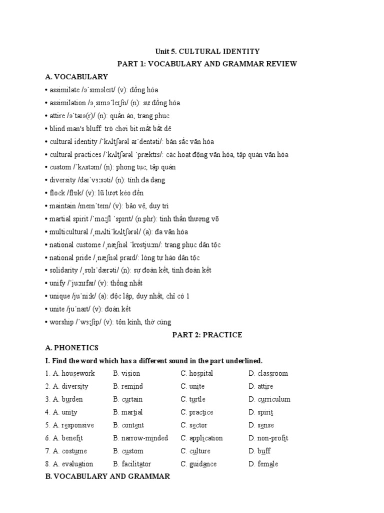 Unit 5 - Cultural Identity | PDF | Caste | Dalit