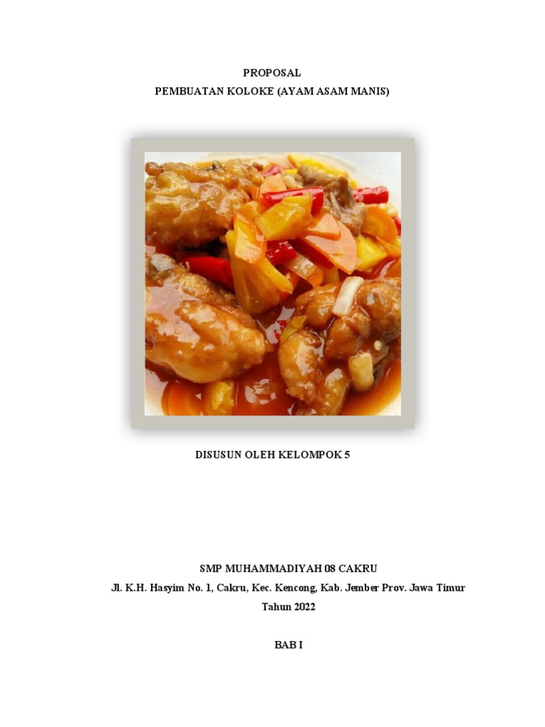 Proposal Ayam Fix | PDF