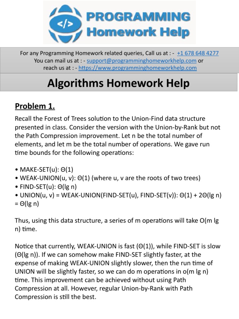 Algorithm Homework Help | PDF | Time Complexity | Mathematics