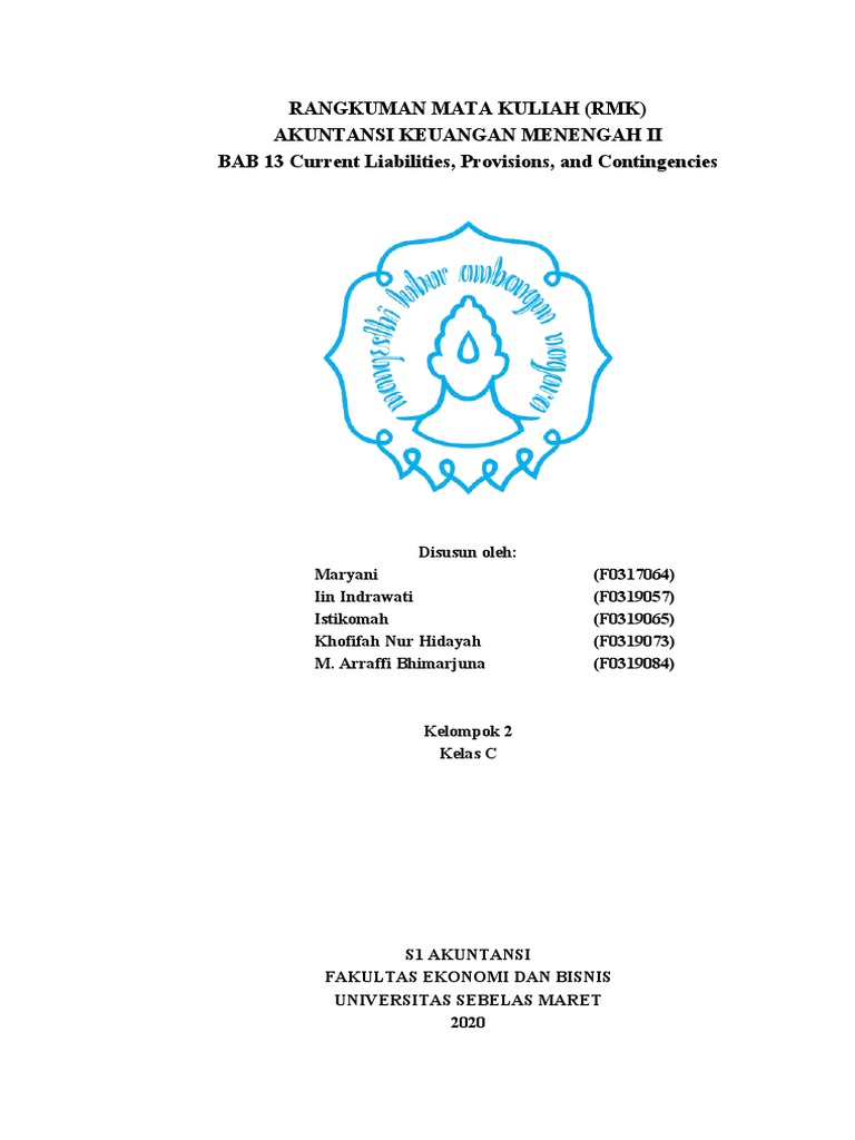 RMK AKM II - Chapter 13 - Kelompok 2 - 1 | PDF