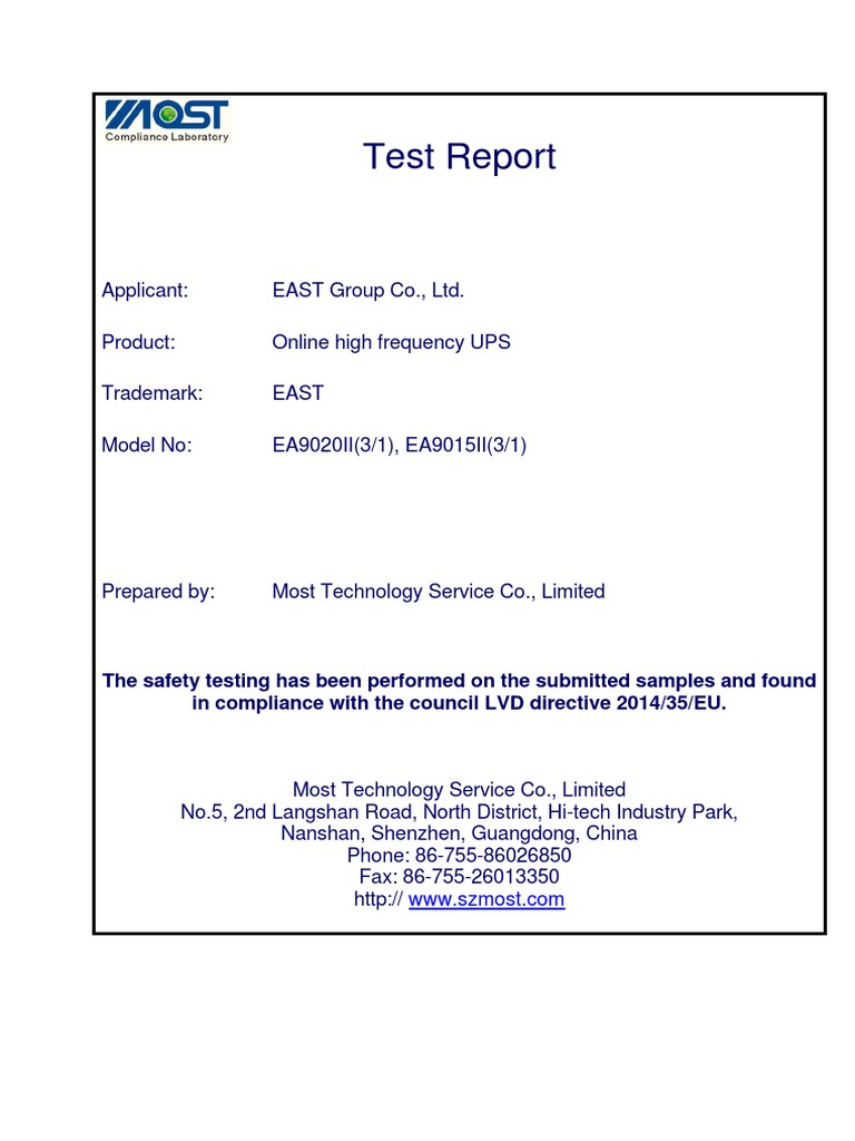 Test Report | PDF | Electrical Engineering | Electricity