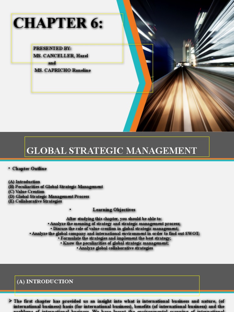 Chapter 6 Global Strategic Management | PDF | Strategic Management ...