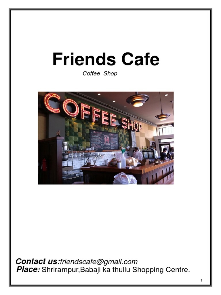 Friends Cafe: Place Contact Us | PDF
