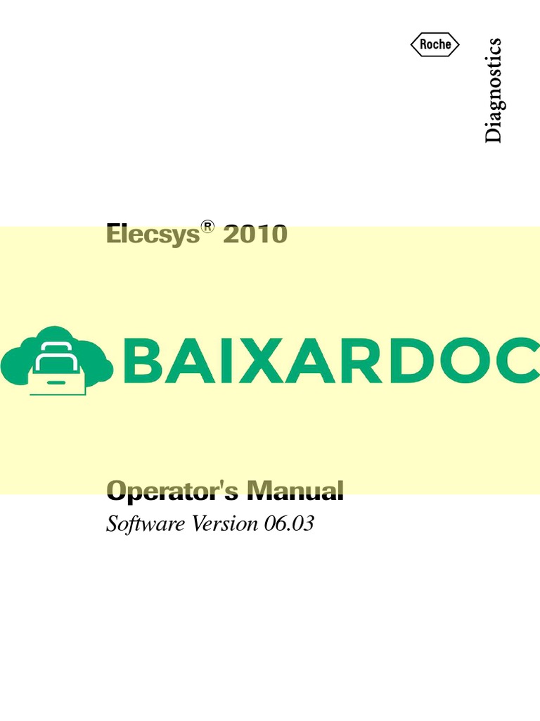 Roche Elecsys 2010 User Guide | PDF | Assay | Calibration