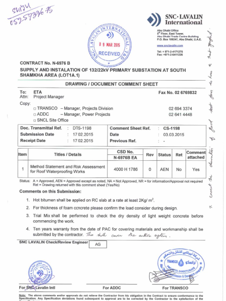 N6976B-CS-1198-Method Statement and Risk Assessment For Roof ...