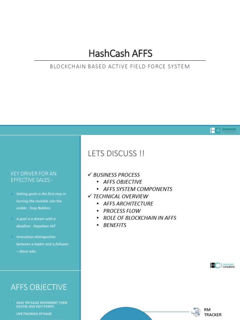 Blockchain Based Active Field Force Management Software by HashCash | PDF | Technology & Engineering