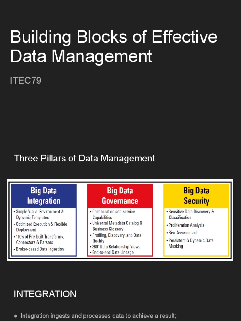 Building Blocks of Effective Data Management | PDF | Big Data | Governance
