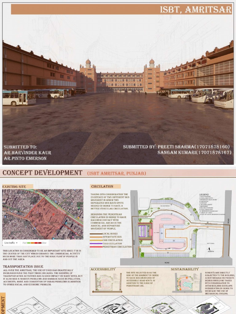 ISBT Design For Amritsar Bus Stand | PDF