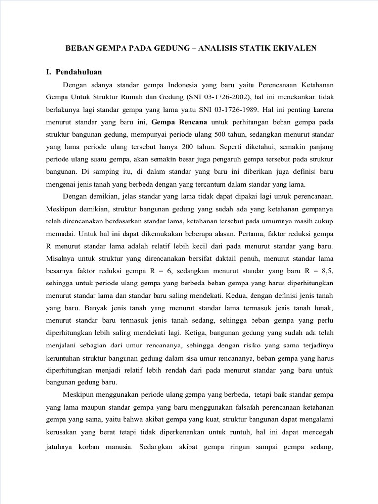 Soal 1 Beban Statik Ekivalen | PDF