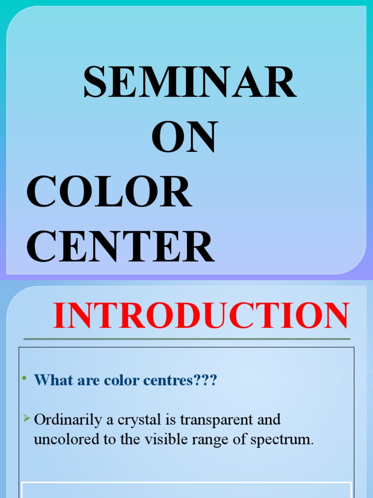 Color Center | PDF