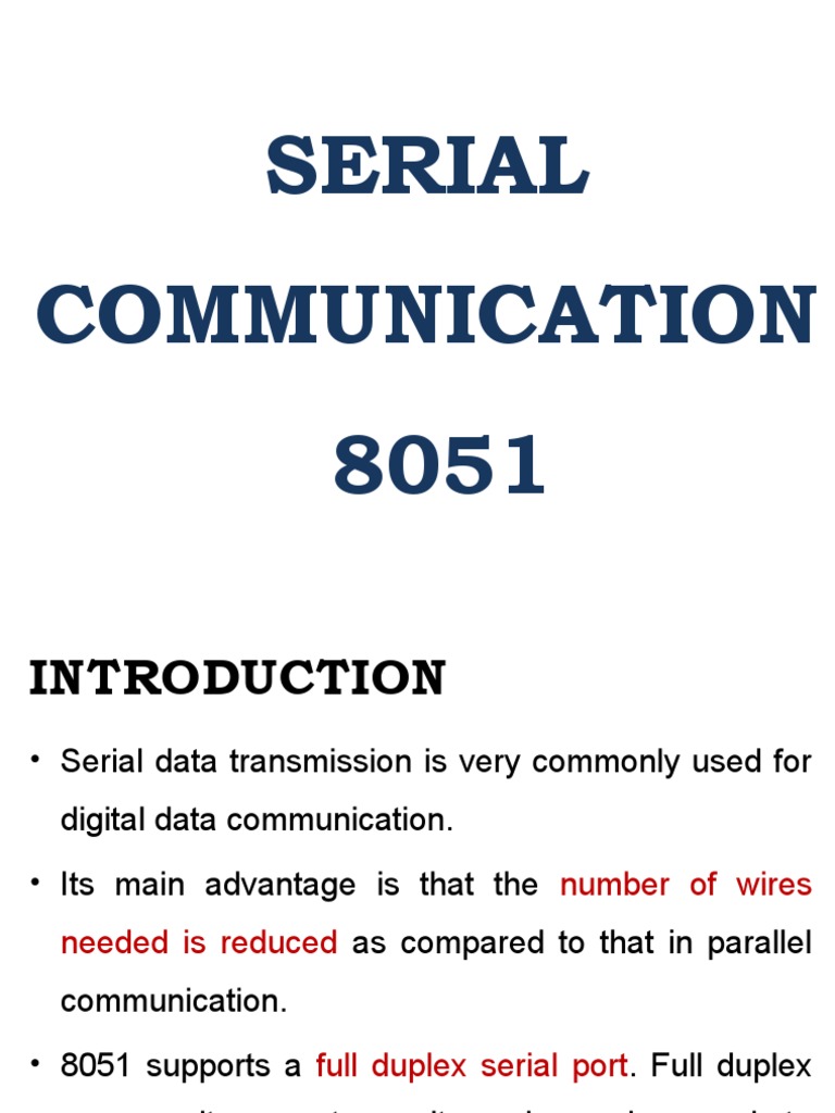 8051 Serial Communication | PDF | Information And Communications ...