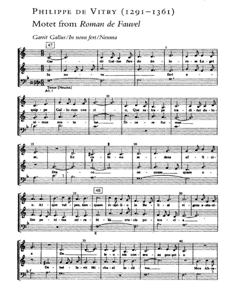 Philippe de Vitry. Motet | PDF