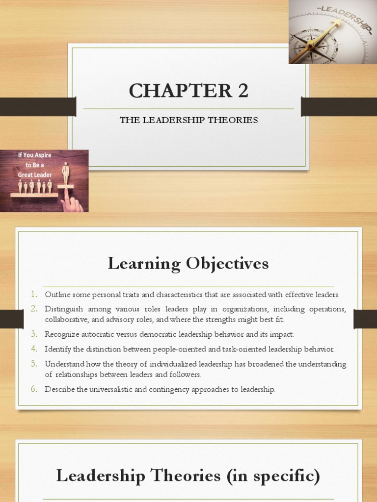 Chapter 2 - The Leadership Theories | PDF | Leadership | Leadership