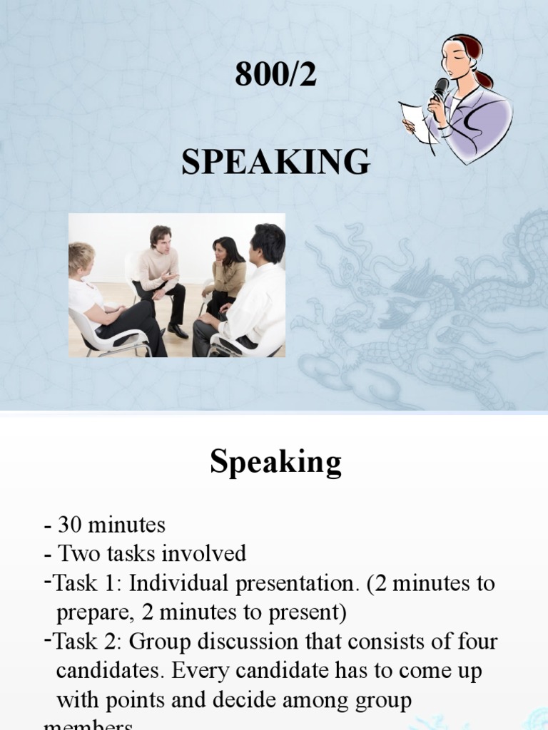 Maximizing Speaking Performance: Guidance on Individual Presentations ...