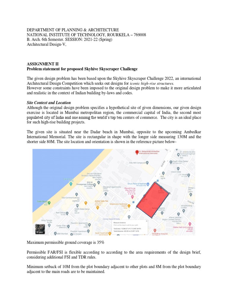 Assignment Ii Problem Statement For Proposed Skyhive Skyscraper ...