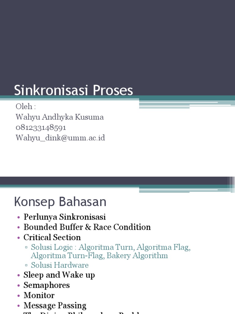 8 Sinkronisasi Proses | PDF