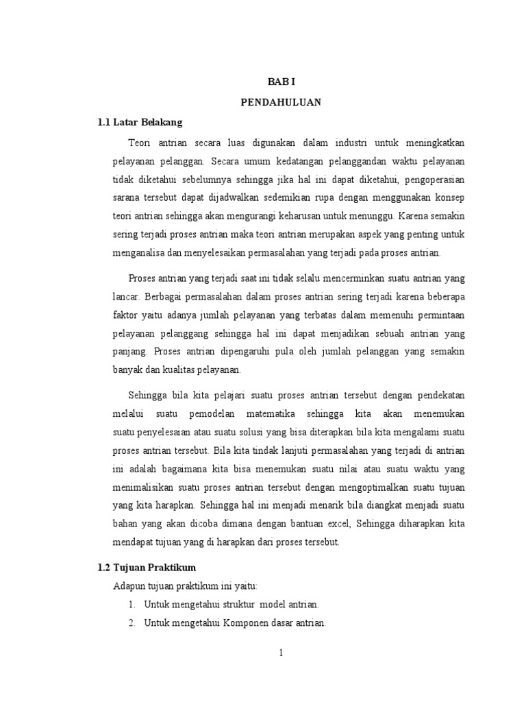 Laporan Metode Antrian | PDF | Metode & Bahan Ajar | Teknologi & Rekayasa