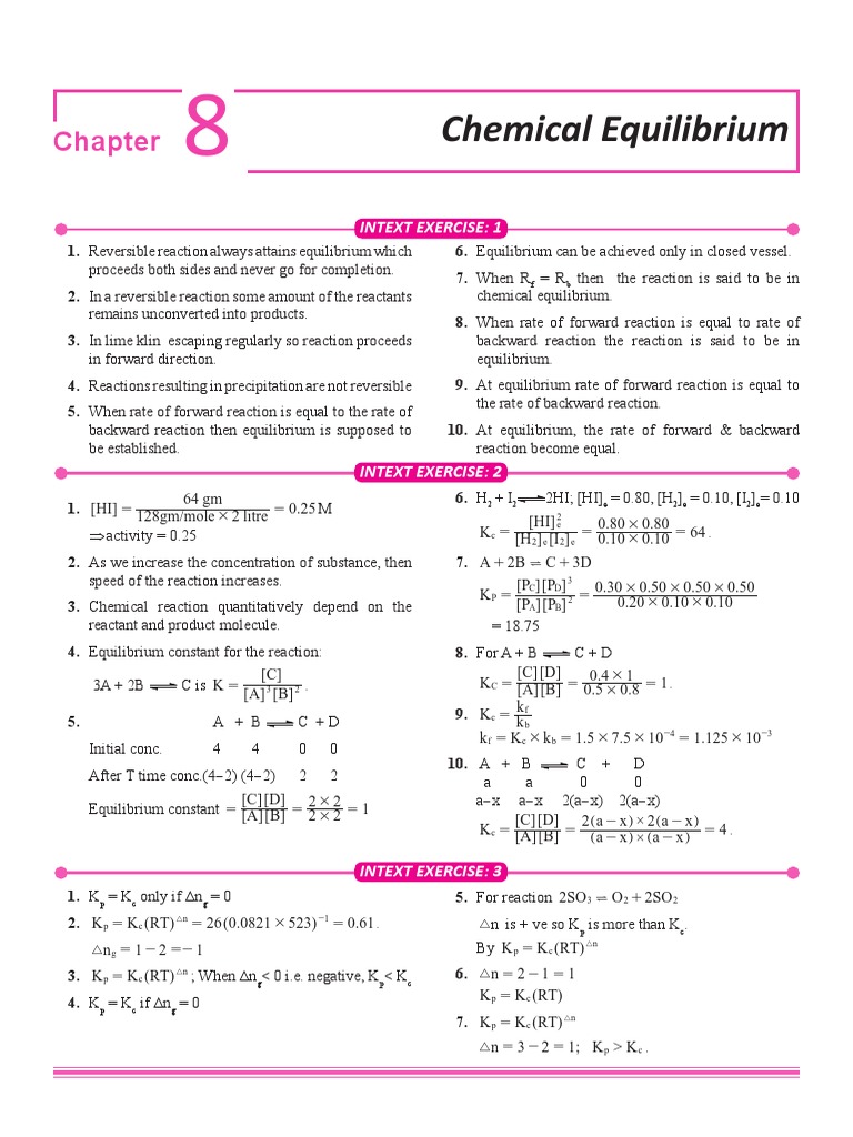 Chemistry Students' Equilibrium Guide | PDF | Chemical Equilibrium ...