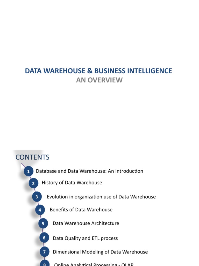 Data Warehouse & Business Intelligence: An Overview | PDF | Data ...