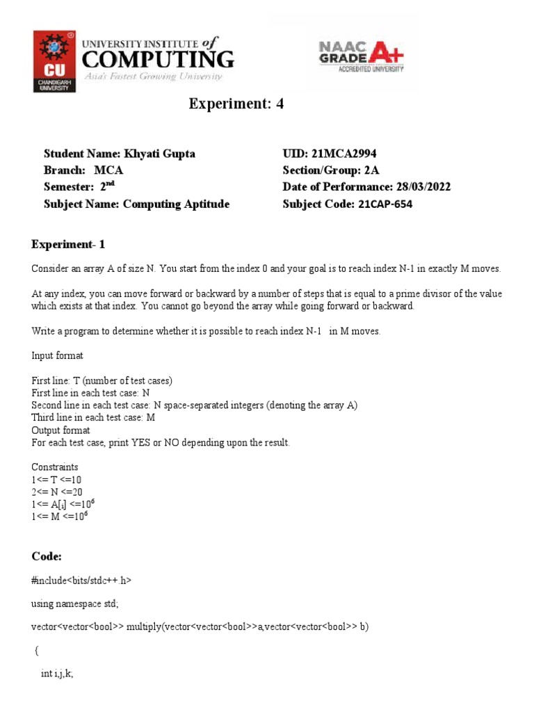 Computing Aptitude ws4 | PDF